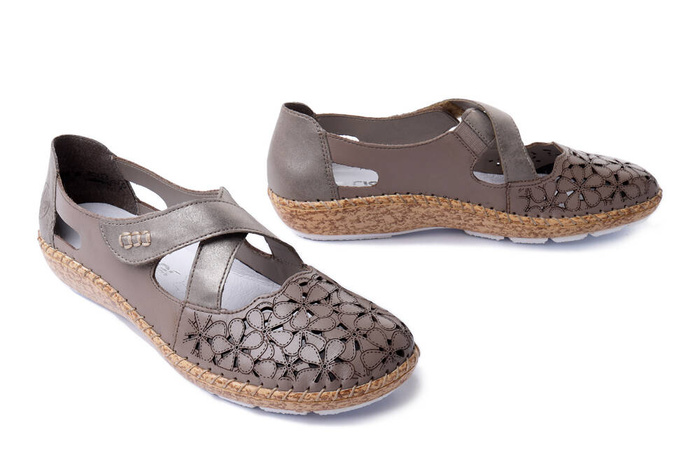 RIEKER 44856-64 beige, półbuty letnie damskie | Sklep e-kobi.pl