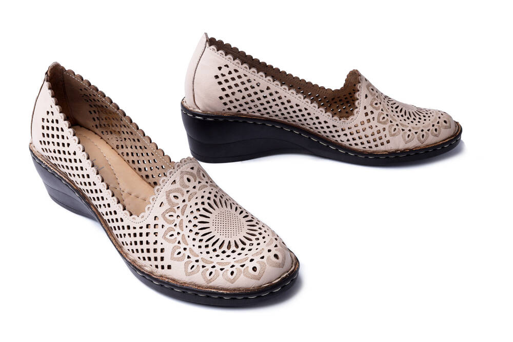 COMFORTABEL 730015-08 beige, półbuty damskie - sklep e-kobi.pl