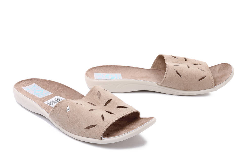 ADANEX 27332 SAK67NN beżowy, klapki damskie - sklep e-kobi.pl