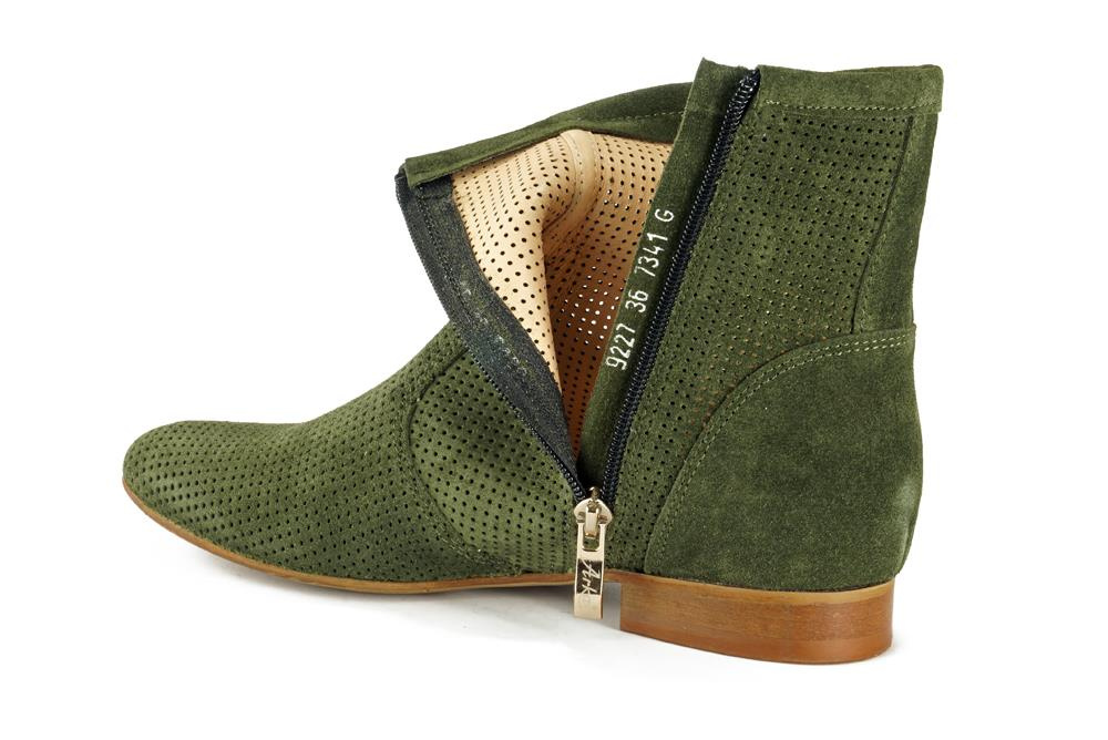 BIOECO BY ARKA 7341 1836 zielony, botki wiosenno-letnie damskie | Sklep ...
