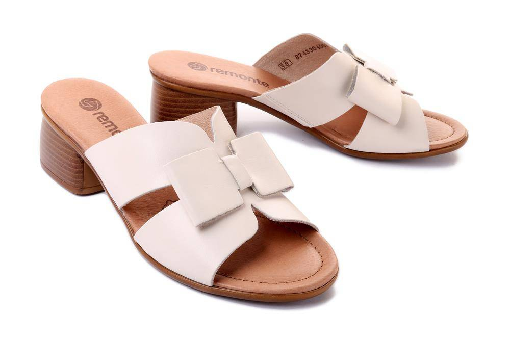 RIEKER REMONTE R8759-60 beige, klapki damskie | Sklep e-kobi.pl